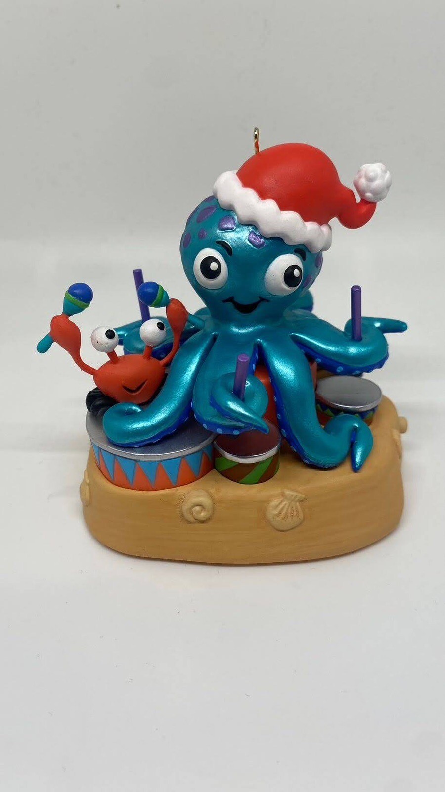 Hallmark Keepsake 2022 Magic Sound Motion Festive Octopus Crab Ornament ...
