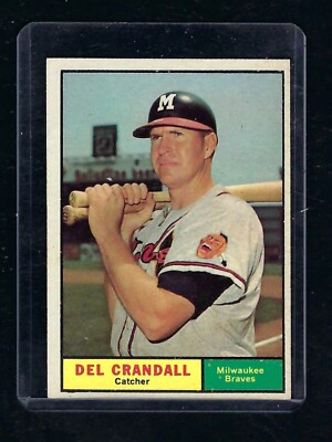 1961 Topps #390 Del Crandall, Milwaukee Braves, EX-MT (MK)! | eBay