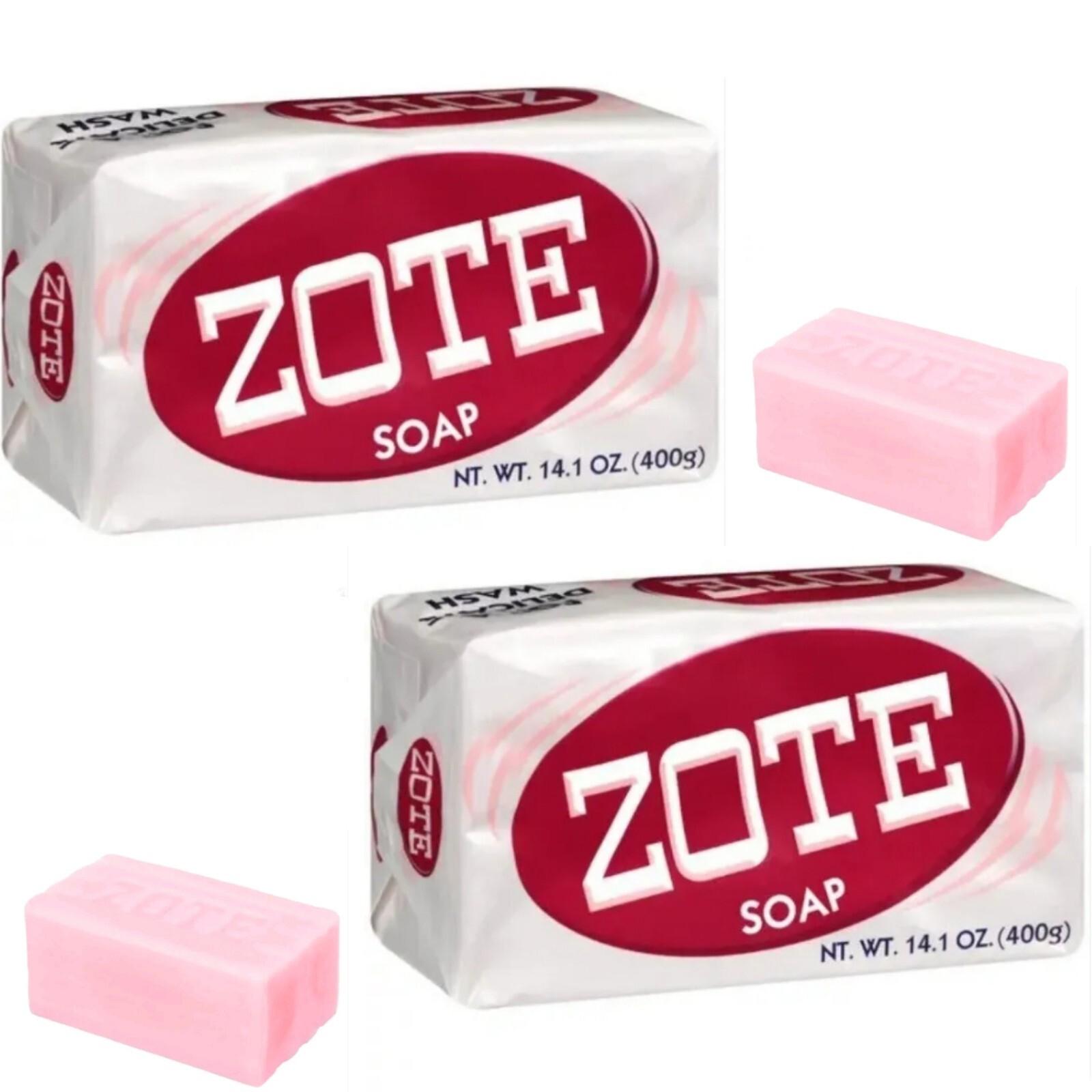 NEW! ZOTE (2-BARS) 14.1 Oz. Big Bars 🩷 •PINK• 🩷 ZOTE LAUNDRY SOAP🫧. | eBay