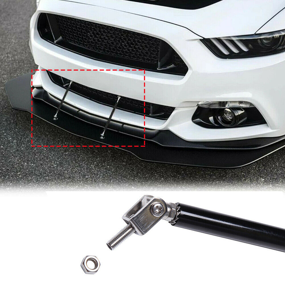 2PCS Splitter Rods Black 8"-11"Adjustable Front Splitter Support Rods ...