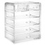 Acrylic Cosmetic Makeup Organizer Jewelry Storage Display, 4 Lg 2 Sm ...