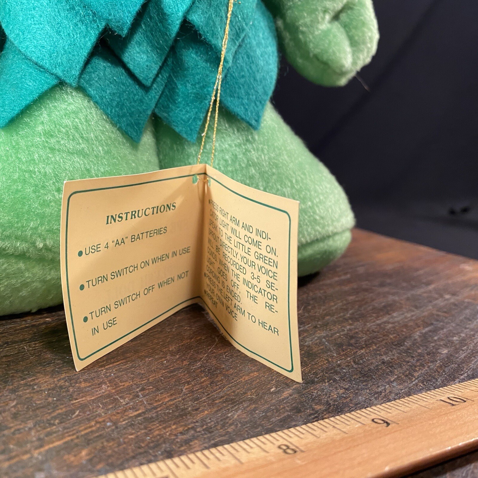 Vtg Plush Lot (2) Jolly Green Giant Sprout Stuffed Animal Toy Puppet ...