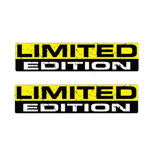 2pcs Car Stickers 15x3cm LIMITED EDITION Funny Reflective Vinyl Decals ...