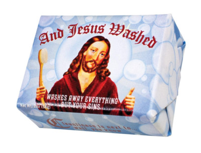 And Jesus Washed Soap Bar - Almond Cocoa Butter Scent - Guest Soap Mini ...