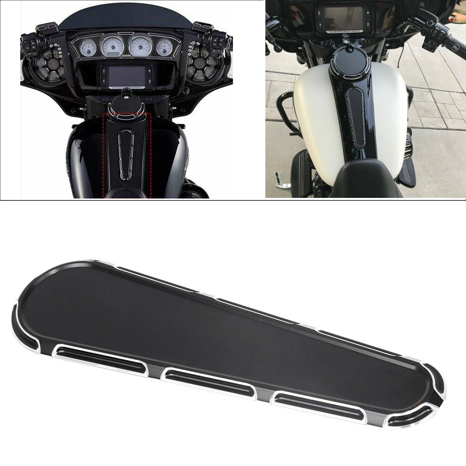 Front Fuel Tank Dash Insert Cover Fit For Harley Electra Street Glide ...