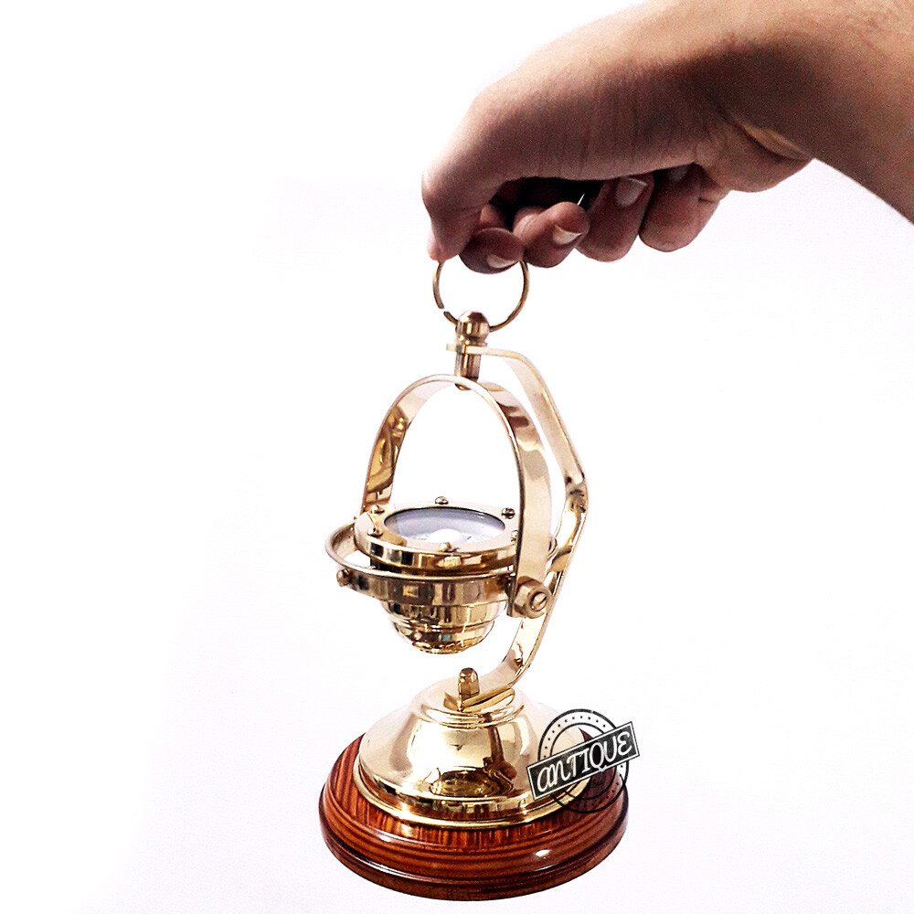 Hanging Ship Compass Binnacle Gimbals Floating Dial Nautical Marine ...