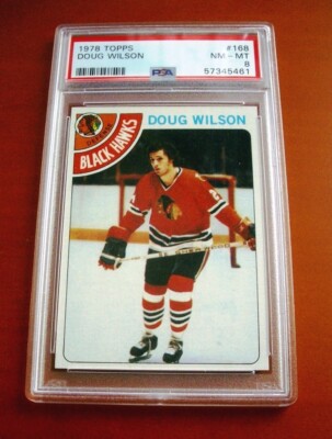 1978-79 Topps #168 Doug Wilson CHICAGO BLACK HAWKS Rookie Card ~ PSA 8 ...