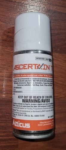 NEW Ascertain TR Aerosol Fogger Insecticide For Greenhouse Use 2oz Can - Atticus | eBay