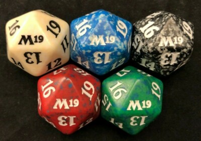 MTG Magic the Gathering D20 Core Set 2019 M19 Spindown Dice Set of 5 ...