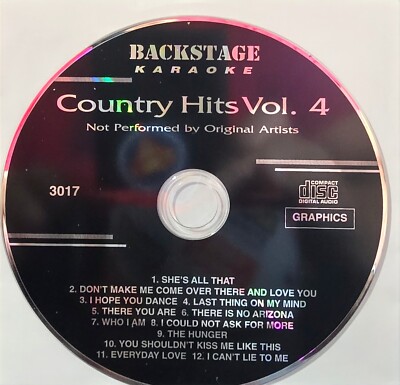 BS3017 COUNTRY BACKSTAGE KARAOKE CDG LOT VA | eBay