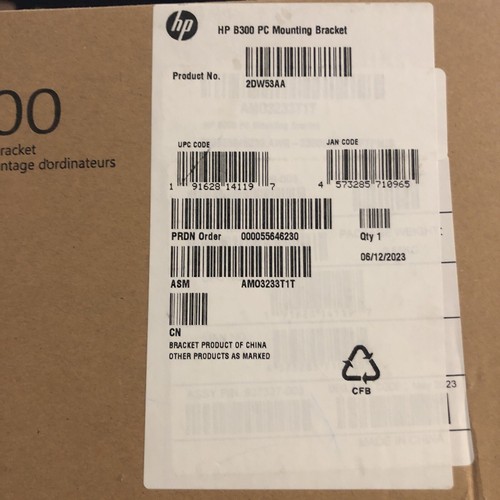 BRAND NEW HP PC B300 Mounting Bracket - Black (2DW53AA) *NEVER USED ...