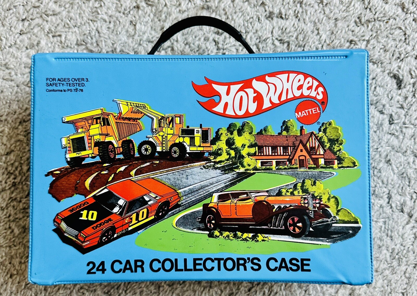 Vintage 1980 Hot Wheels 24 Car Vinyl Collectors Case w/ Trays Shelf NO ...
