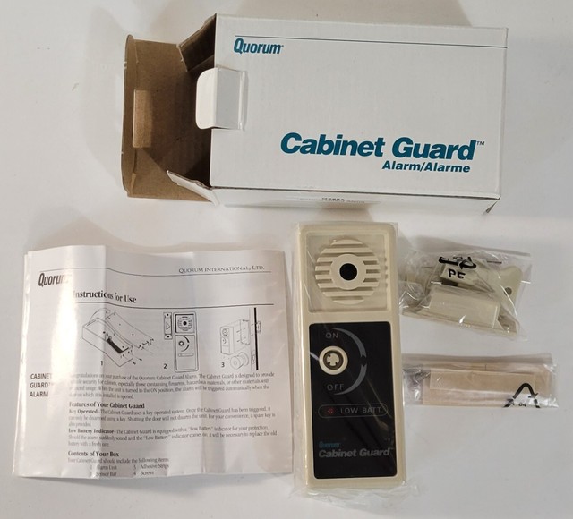 Quorum 1 Each Cabinet Guard Alarm G9887 with Accessories & Instructions ...