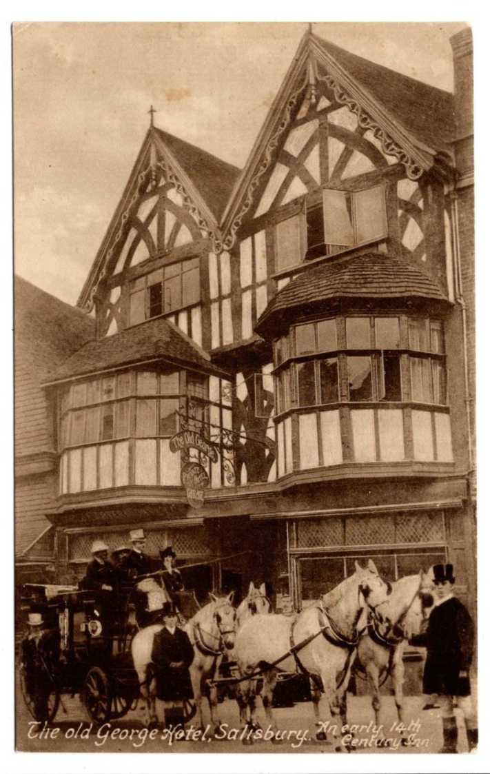 An Early Frith's Post Card of The Old George Hotel, Salisbury ...