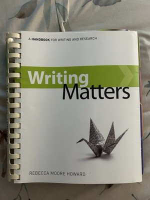 Writing Matters: A Handbook for Writing and Research | eBay