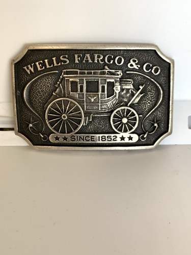 1973 Wells Fargo & Co Sterling Silver Belt Buckle Carriage Wagon | eBay