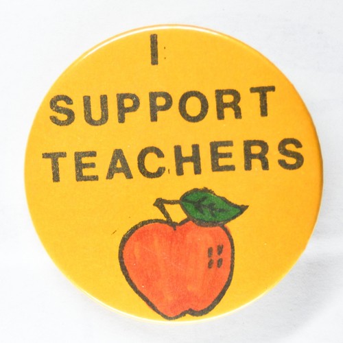 I Support Teachers 2.25in Pinback Button | eBay