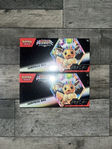 2 x Surprise Box Pokémon Scarlett and Violet Prismatic Evolutions ...