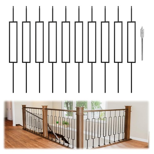 New 10PK 44'' Wrought Iron Baluster Metal Stair Spindles Square Metal ...