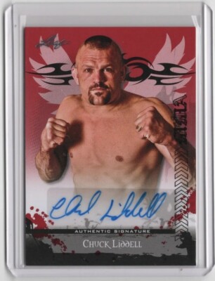 Chuck Liddell Rookie Auto 2010 Leaf MMA Red 1st Autograph Card UFC #AU ...