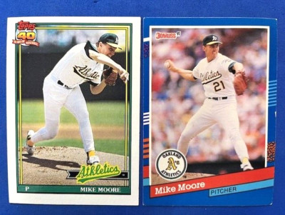 MLB - Mike Moore 1991 Topps 40th Anniv & 1991 Donruss Baseball - A's | eBay