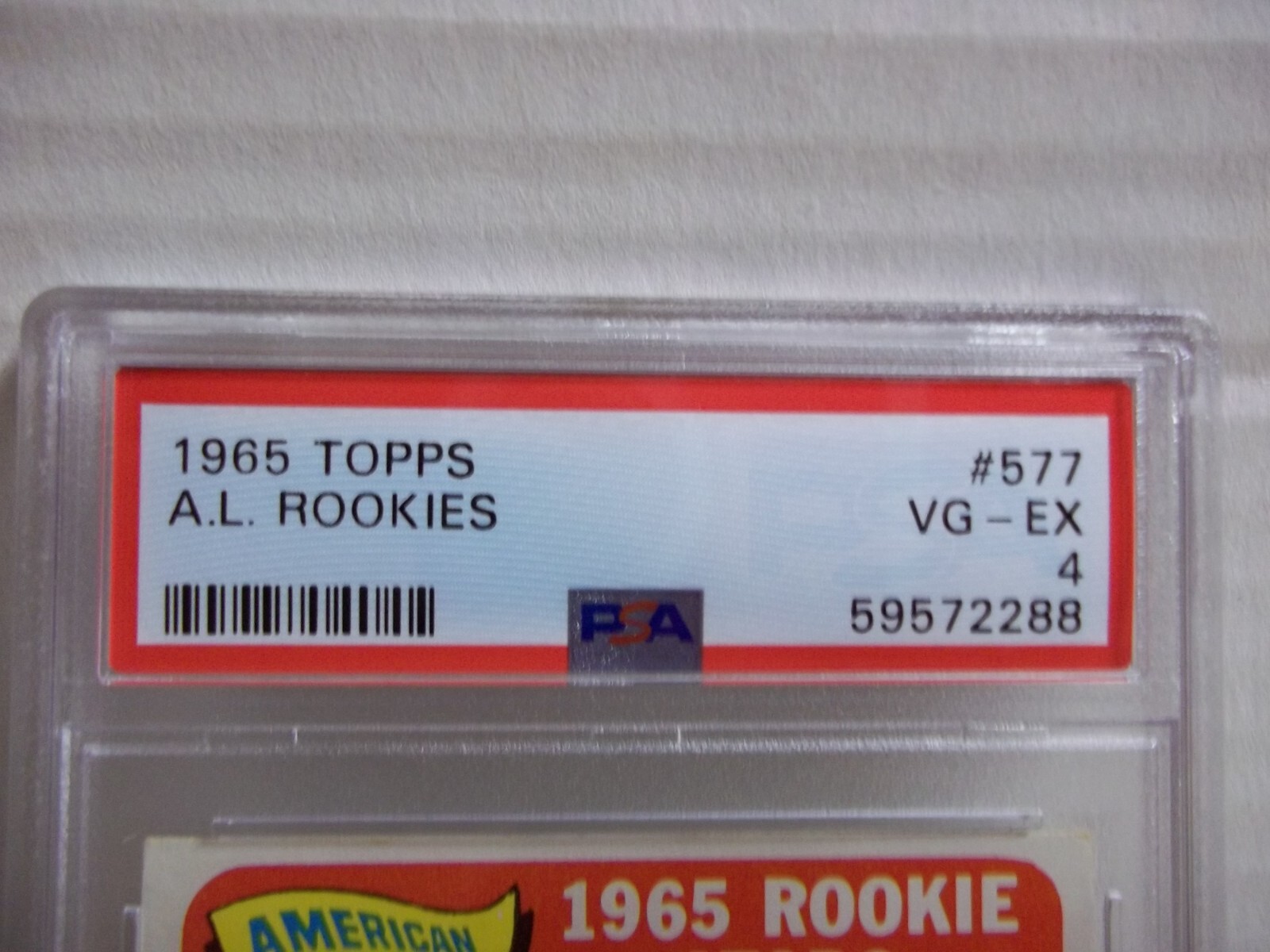 1965 Topps AL Rookies VG-EX 4 Card #577 Knowles, Scheinblum, Buschhorn ...