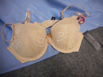 NWT YANDY COM WOMEN'S SIZE 36B BRA PADDED WIRE INVISIBLE EDGES LACE | eBay