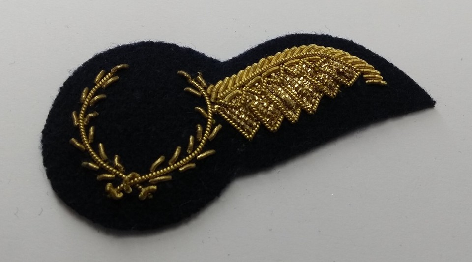 Air Force Brevet Badge Ceremonial Dress Half Wing Gold Wire Insignia ...