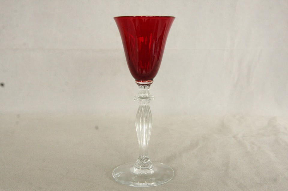 VINTAGE MORGANTOWN GLASS SPANISH RUBY RED # 7690 MONROE STEM 1 OZ ...