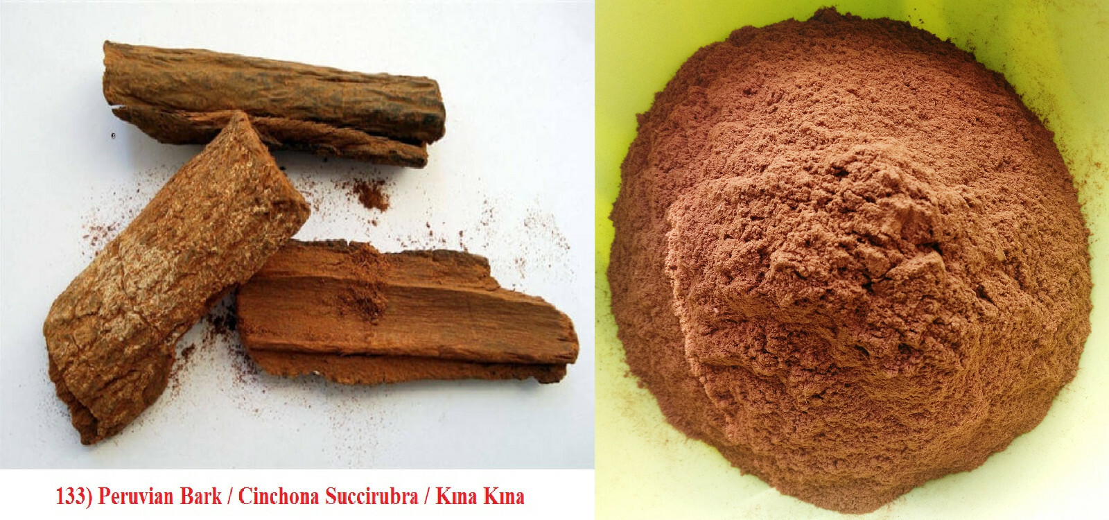133) Peruvian Bark & Powder / Cinchona Succirubra / Kına Kına & Tozu | eBay
