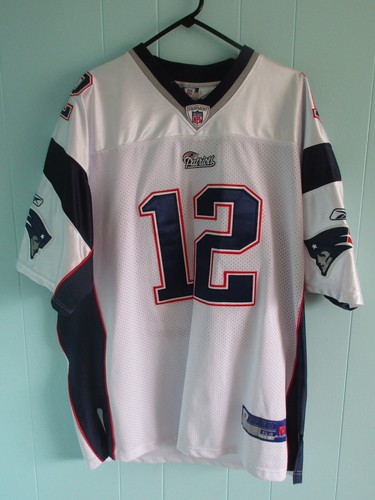 New England Patriots Tom Brady #12 Reebok White Stitched NFL Jersey 54 ...