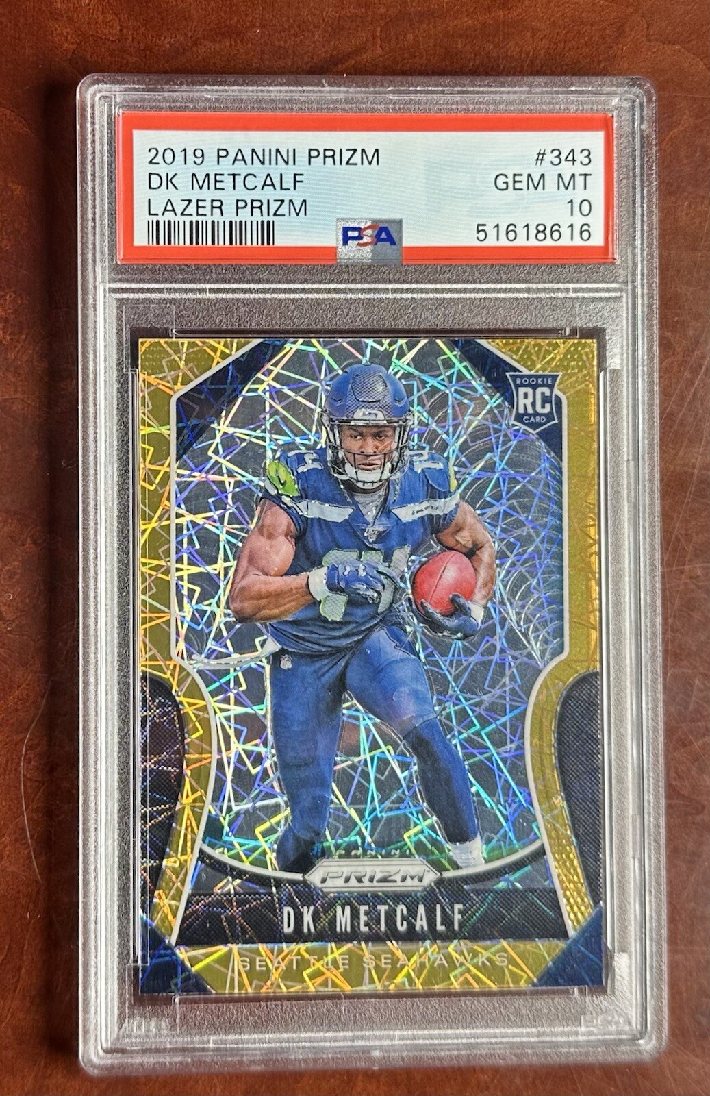 2019 Prizm DK Metcalf Lazer Prizm RC Rookie #343 Card PSA 10 GEM MINT ...