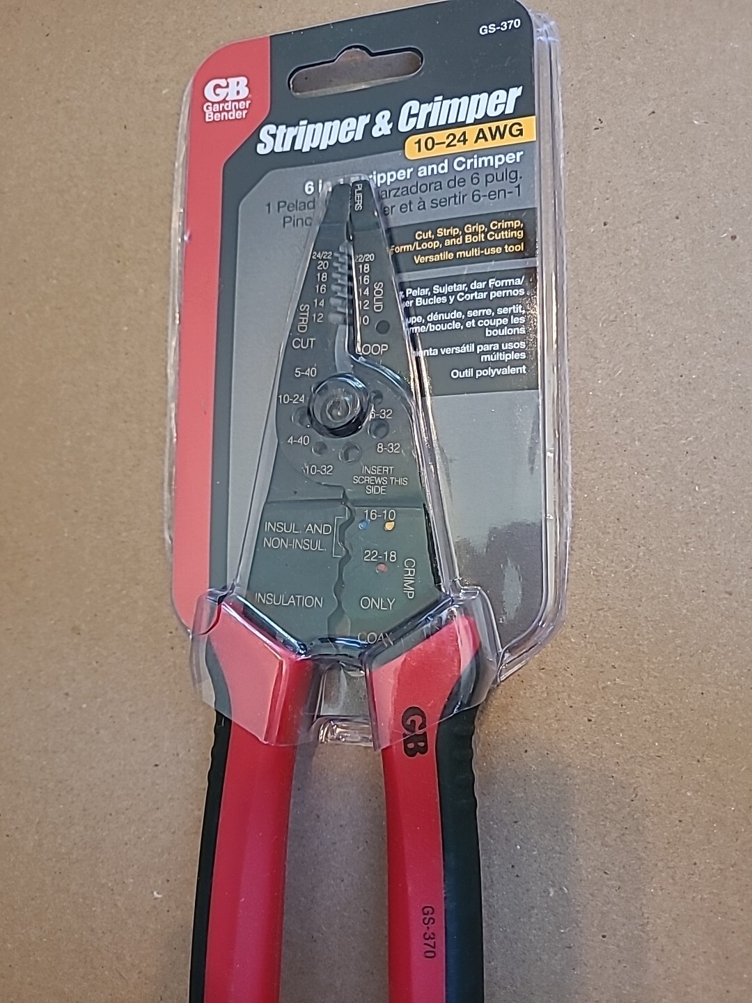 NEW Gardner Bender GB GS-370 10-22 AWG Stripper Cutter and Crimper 8 in. | eBay