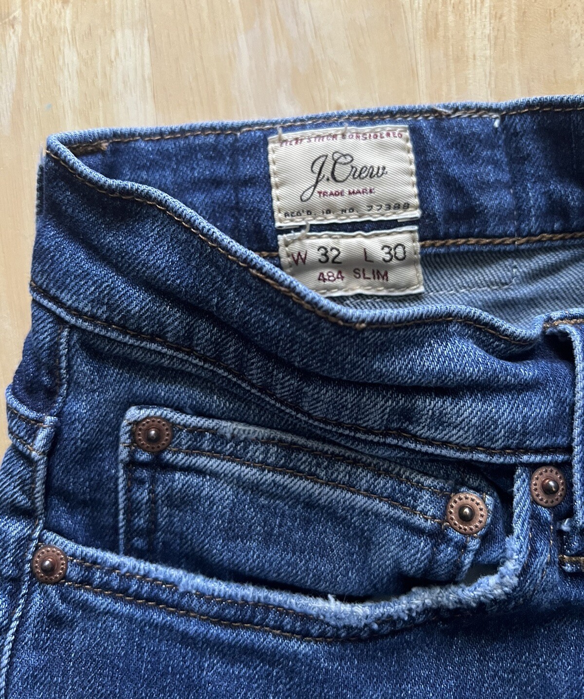 J Crew 484 Men's Stretch Denim Blue Jeans Size 32X30 Slim 32X30* | eBay