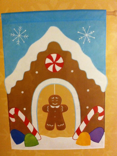Gingerbread Applique House Flag Celebrate It Christmas 28 X 40 for sale ...