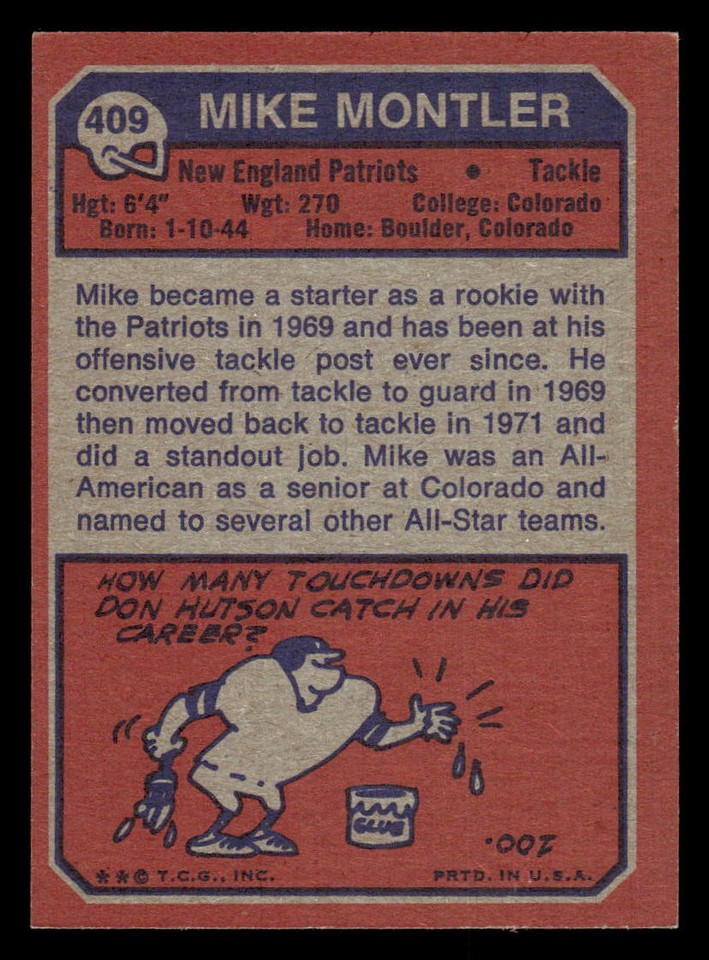 1973 Topps #409 Mike Montler | eBay