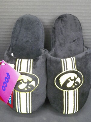 Iowa Hawkeyes FOCO Kids Youth Team Stripe Slippers Black Yellow Size ...