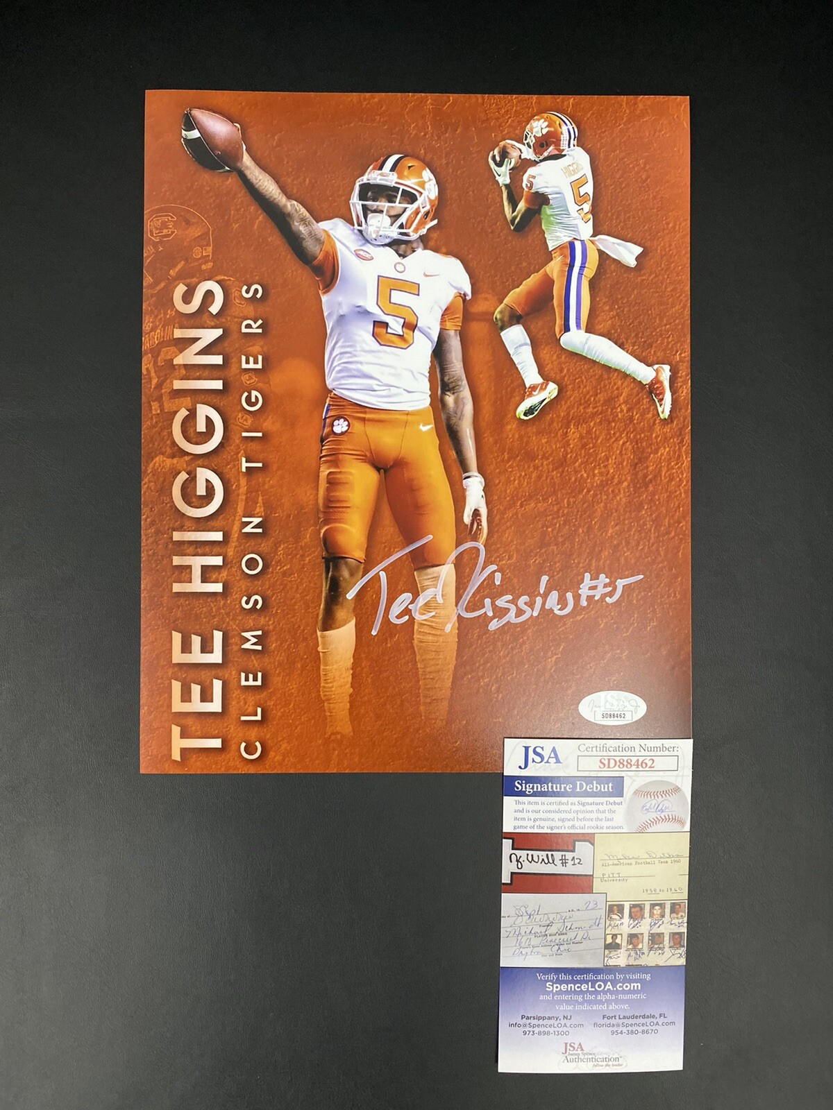 TEE HIGGINS Autographed 8 X 10 Photo CLEMSON JSA SD88462 | eBay