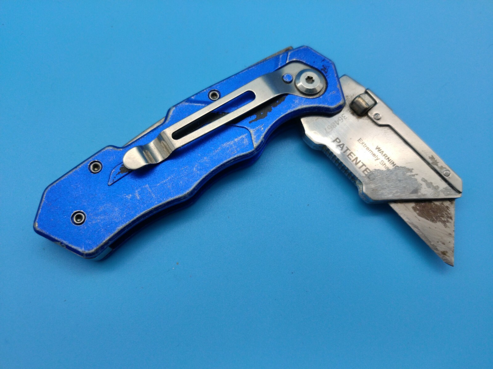 USED KOBALT Quick Change Folding Lockback Utility Knife Blade USED Box ...