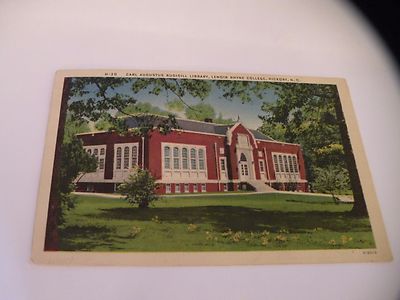 VINTAGE POSTCARD LINEN CARL AUGUSTUS RUDISILL LIBRARY LENOIR COLLEGE ...