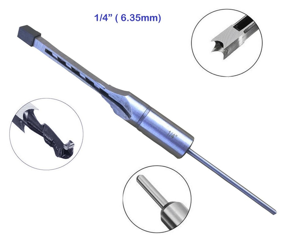 Woodworking Square Hole Drill Bit Mortise Chisel with 3/4" Shank Wood ...