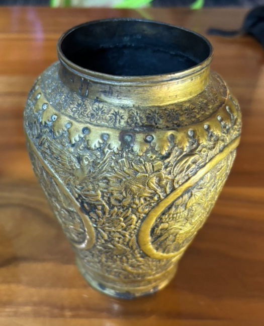 Lot of 2 Antique Chinese Brass Vases c. 19th century | eBay