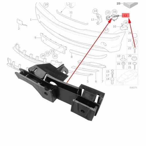 Left Bumper Bracket Support Cover Guide Mount For BMW E46 320i 325i ...