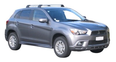 Prorack Silver 2 Bar Aero Flush Bar kit to suit Mitsubishi ASX 5dr SUV ...