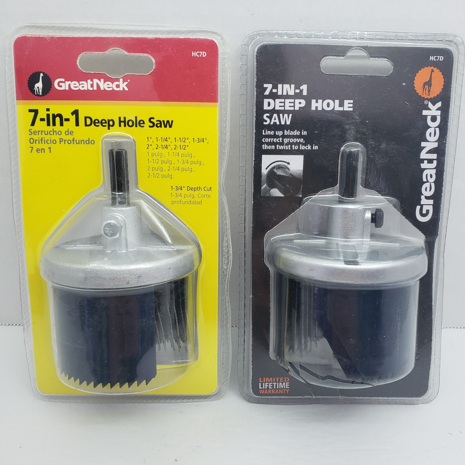 Great Neck HC7D 7-in-1 Deep Hole Saw Set for sale online | eBay