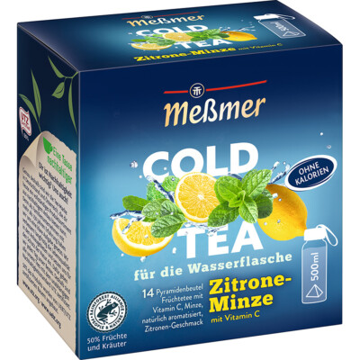Meßmer Cold Tea Fruity Fresh Lemon Mint 14 Tea Bags 38g | eBay