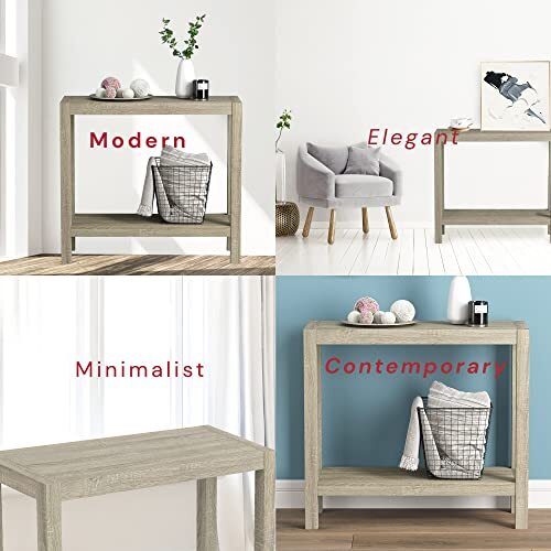 & Co Dark Taupe Farmhouse Entry Table Console Tables For Entryway Use ...