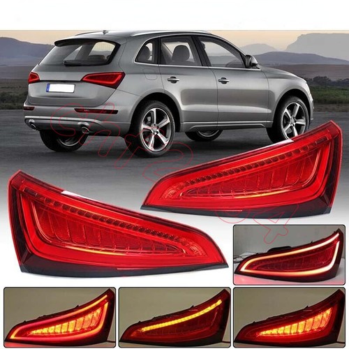 LED Tail Lights Fit For Audi Q5 2014-2018 Red Lens Rear Lamp Assembly ...