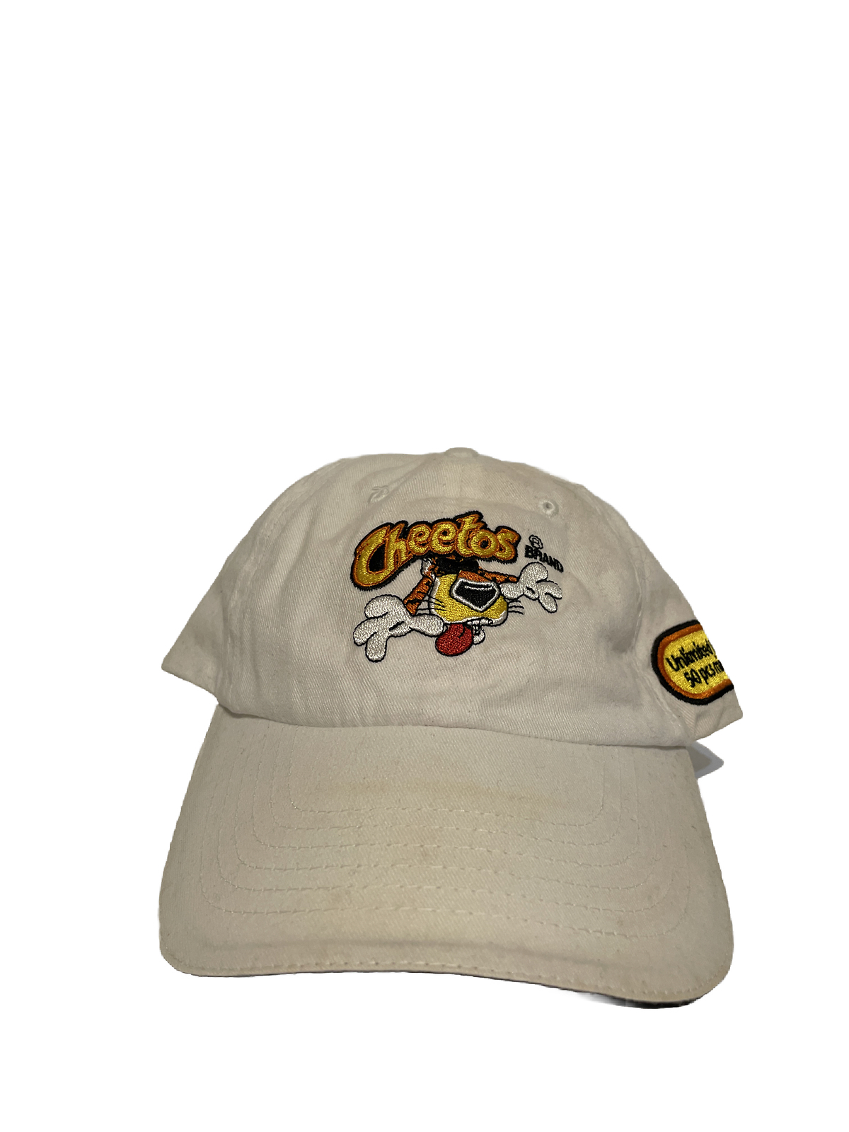 Vintage CHEETOS Brand White Adjustable Hat Embroidered - Gem