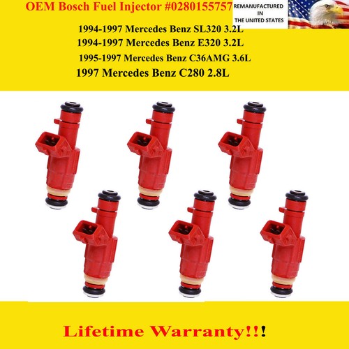 0280155757 OEM Bosch Fuel Injector 1997 Mercedes Benz C280 2.8L | eBay